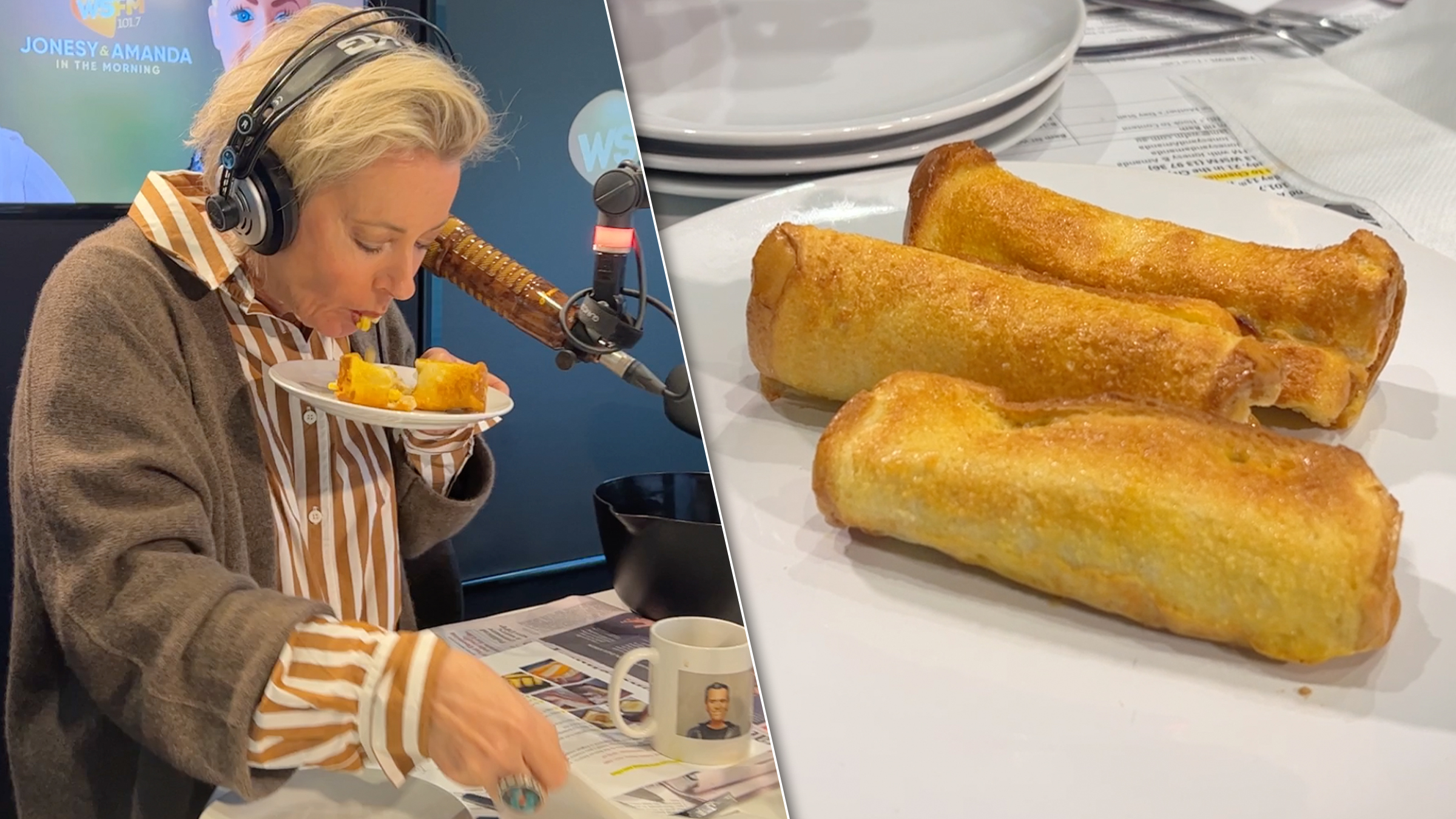We Try French Toast Roll-Ups With Banana And Corn!